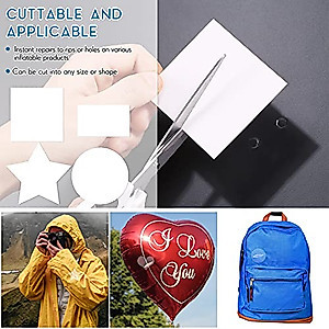 50 Pieces TPU Inflatable Patch Repair Kit Self-Adhesive Repair Patches Square Shape Pool Repair Patch 7 x 7 cm for Inflatable Toys Swimming Pools Swimming Ring Inflatable Boats Air Mattresses