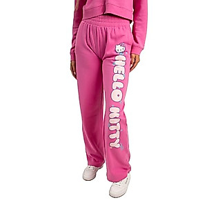 Hello Kitty Adult Zip Up Hoodie and Jogger Set-S Pink
