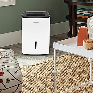 Frigidaire FFAP5033W1 Dehumidifier, High Humidity 50 Pint Capacity with Built-In Pump and a Easy-to-Clean Washable Filter, in White