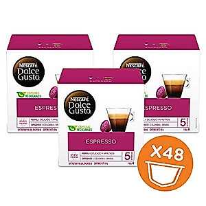 NESCAFÃ‰ Dolce Gusto Coffee Capsules Espresso 48 Single Serve Pods, (Makes 48 Cups) 48 Count