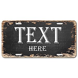 Any Text here Custom Personalized Chic Sign Vintage Retro Rustic 6"x 12" inches Metal Plate Store Home Man cave Funny Decor Gift Ideas
