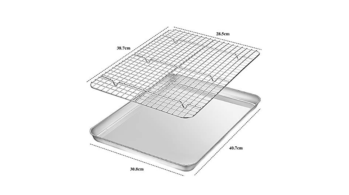 Wildone Stainless Steel Baking Sheet & Rack Set