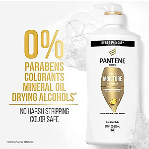 Pantene Shampoo, Conditioner and Hair Treatment Set, Daily Moisture Renewal for Dry Hair, Safe for Color-Treated Hair