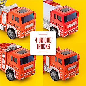 Altoi Fire Truck Toy for Kids and Toddlers- Kids Toy Trucks for Pretend Play- Fire Rescue Toy- Fire Fighting Truck Toys- Vehicle Toys