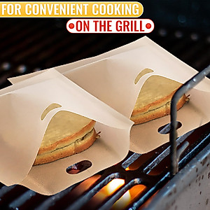 12pcs Non Stick Reusable Toaster Bags - Toaster Sandwich Bags Grilled Cheese Toaster Bags Reusable Bags for Food - Fiberglass Heat Resistant Toaster Bags for Grilled Cheese Sandwiches, Toaster Sleeves