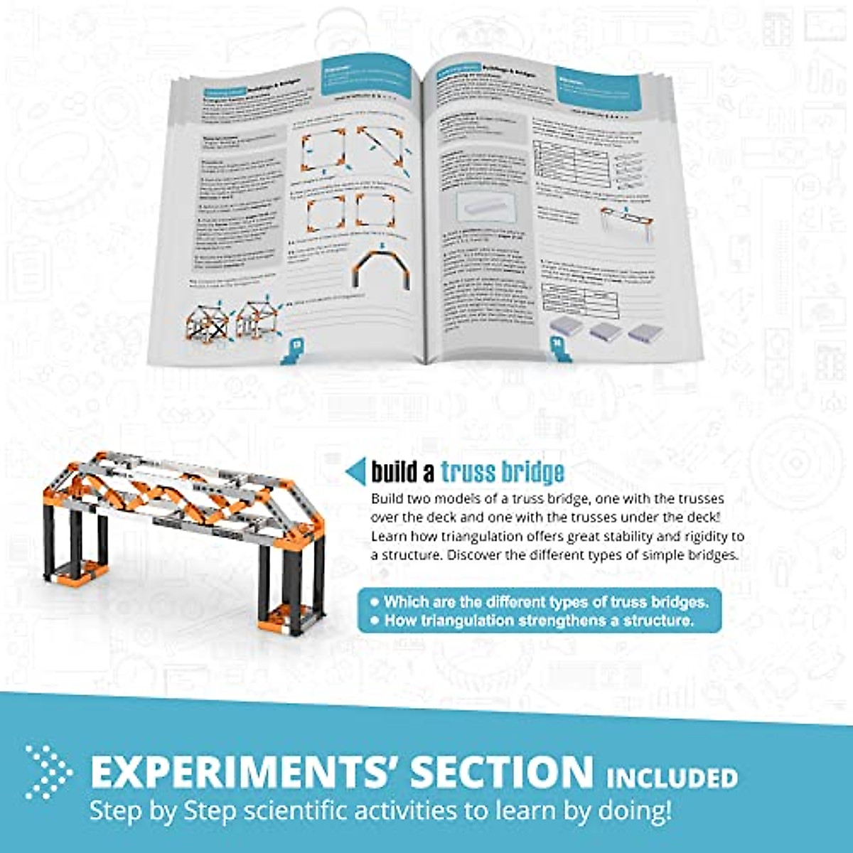 Engino- STEM Toys, Buildings & Bridges, Construction Toys for Kids 9+, Educational Toys, Gifts for Boys & Girls (9 Model Options), STEM Kit for Learning