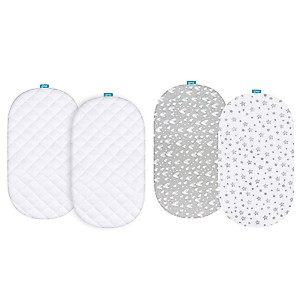 Bassinet Mattress Pad Covers and Sheets for Delta Children Sweet Dream Bassinet