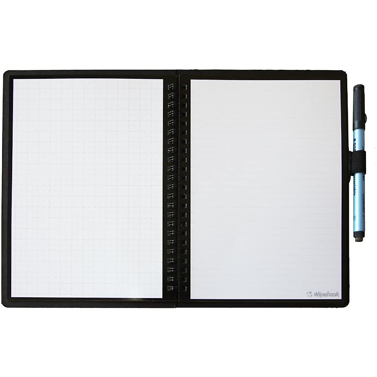 WIPEBOOK MINI SMART REUSABLE SCAN NOTEBOOK - Smart Reusable Mini Whiteboard Notebook - Ruled/Graph (5.8" x 8.25") with Dry Erase Pen | Ideal For Note-Taking & Doodling Charts | Mini 5.8" x 8.25"