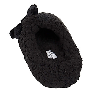 Jessica Simpson Women's Plush Marshmallow Slide on House Slipper Clog with Memory Foam, Black, X-Large