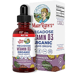 USDA Liquid Vitamin D3 Pineapple & Liquid Vitamin C Liposomal Bundle by MaryRuth | Immune Support | Enhanced Absorption for Men & Women, Vegan, Gluten Free, Sugar Free, Non-GMO