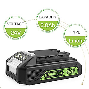 ANTRobut 24V 3.0Ah Replacement for Greenworks 24V Battery 29842 29852 BAG708 BAG711 Compatible with Greenworks 24V Cordless Tools 20352 22232 2508302