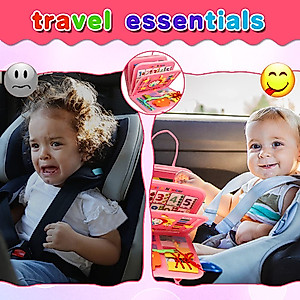 fyjous Busy Board for 1 Year Old, Montessori Busy Board Toys for Toddlers 1 2 3 4 Years Old Sensory Toys Quiet Book for Toddler Girls Educational Activity Airplane Car Travel Toys Birthday