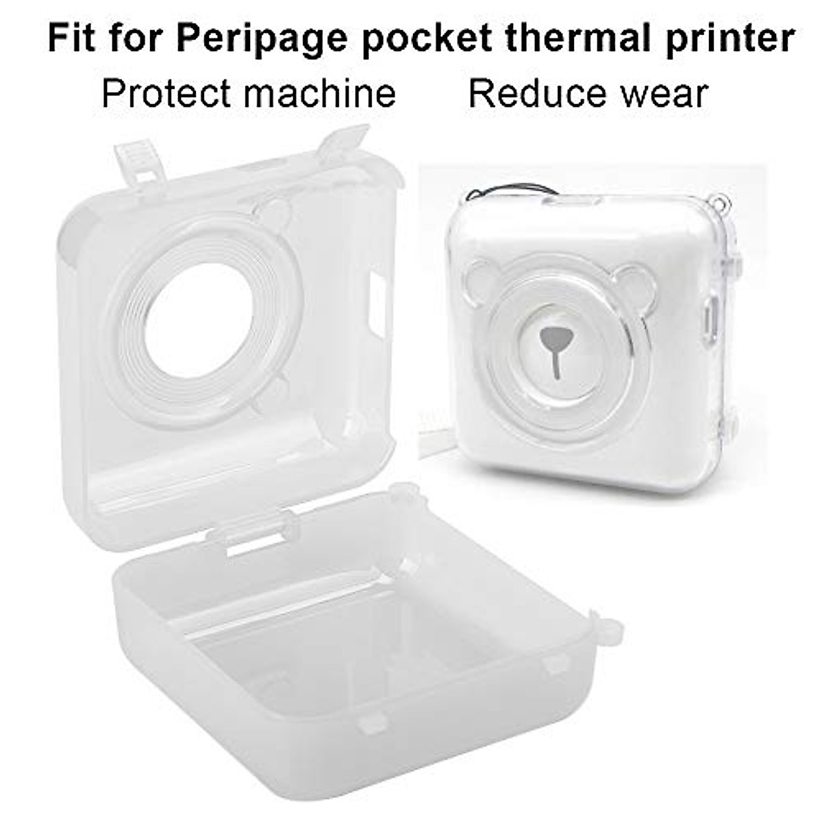 Dpofirs Pocket Printer Case,Protective Shell PC for Peripage/Bluetooth Phone Pocket Thermal Sticky Note Barcode Printer,Protective Shell for Bluetooth Pocket Printer(#1)