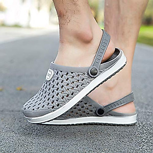 KANGMOON Mens Mesh Sandals Garden Clog Shoes Breathable Outdoor Slippers Lightweight Walking Sandals