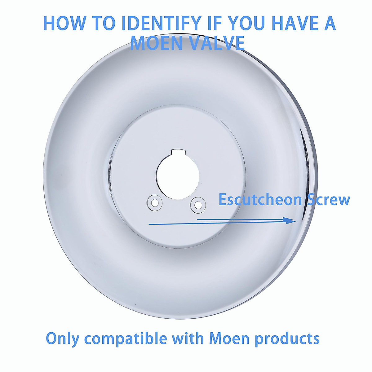 Chateau Collection Escutcheon Replacement for Moen 16090, for One-Handle Tub and Shower Faucets Compatible with Chrome T470 Chateau Shower Trim Only
