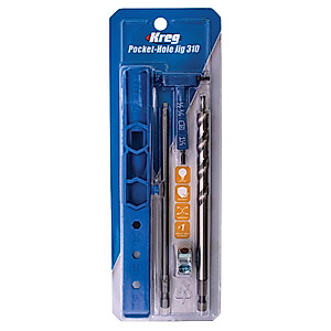 Kreg KPHJ310 Pocket-Hole Jig 310 - Small, Durable Jig for Tight Spaces - Create Perfect, Rock-Solid Joints - For Materials 1/2" to 1 1/2" Thick