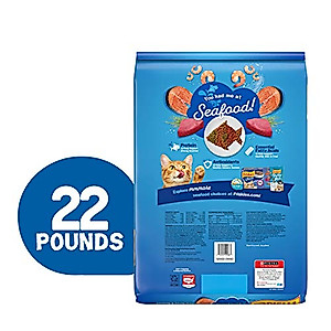 Purina Friskies Dry Cat Food, Seafood Sensations - 22 lb. Bag