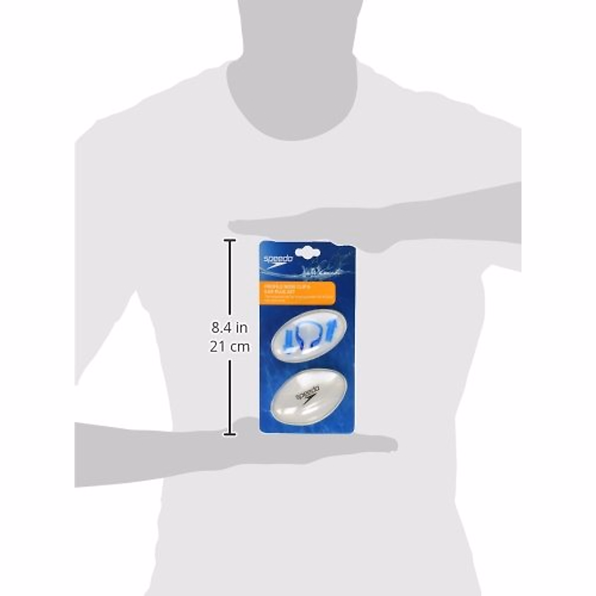 Speedo Unisex Swim Training Profile Nose Clip & Ear Plugs Blue, One Size