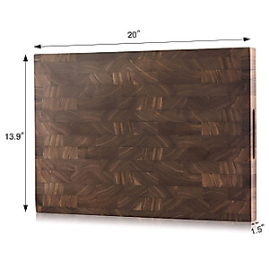 Cangshan | Thomas Keller Signature Collection Walnut End-Grain Cutting Board,14 x 20 x 1.5", Crafted in USA