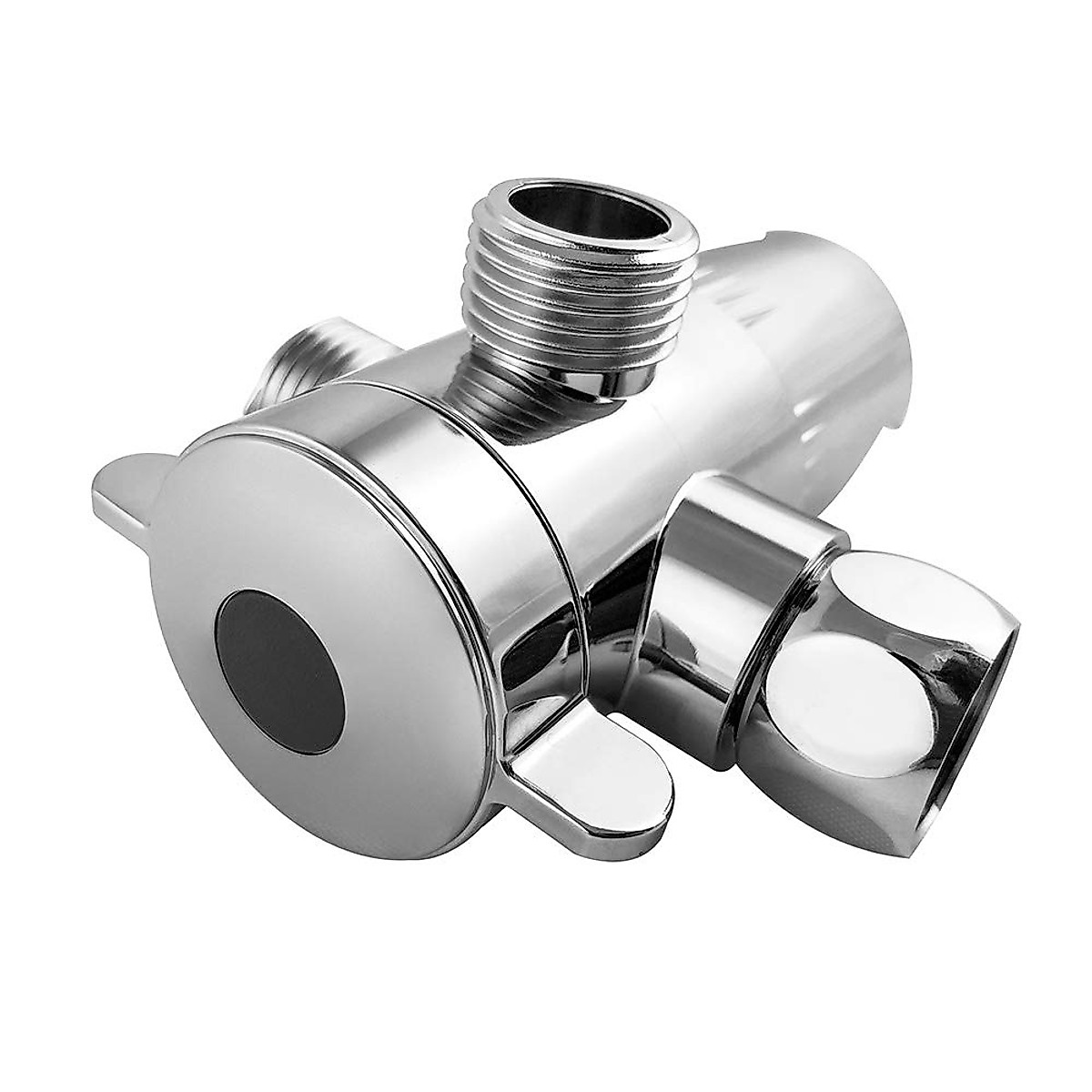 QWORK 3 Way Shower Diverter Valve 1/2” with Hand Shower Cradle for Bathroom Hand Shower Hardware Accessory