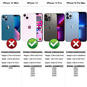 SafeSleeve EMF Protection Anti Radiation iPhone Case: iPhone 13, iPhone 13 Pro RFID Card Holder Blocking Wallet, Adjustable Stand Cell Phone Case, Vegan Leather for Women & Men (Black)