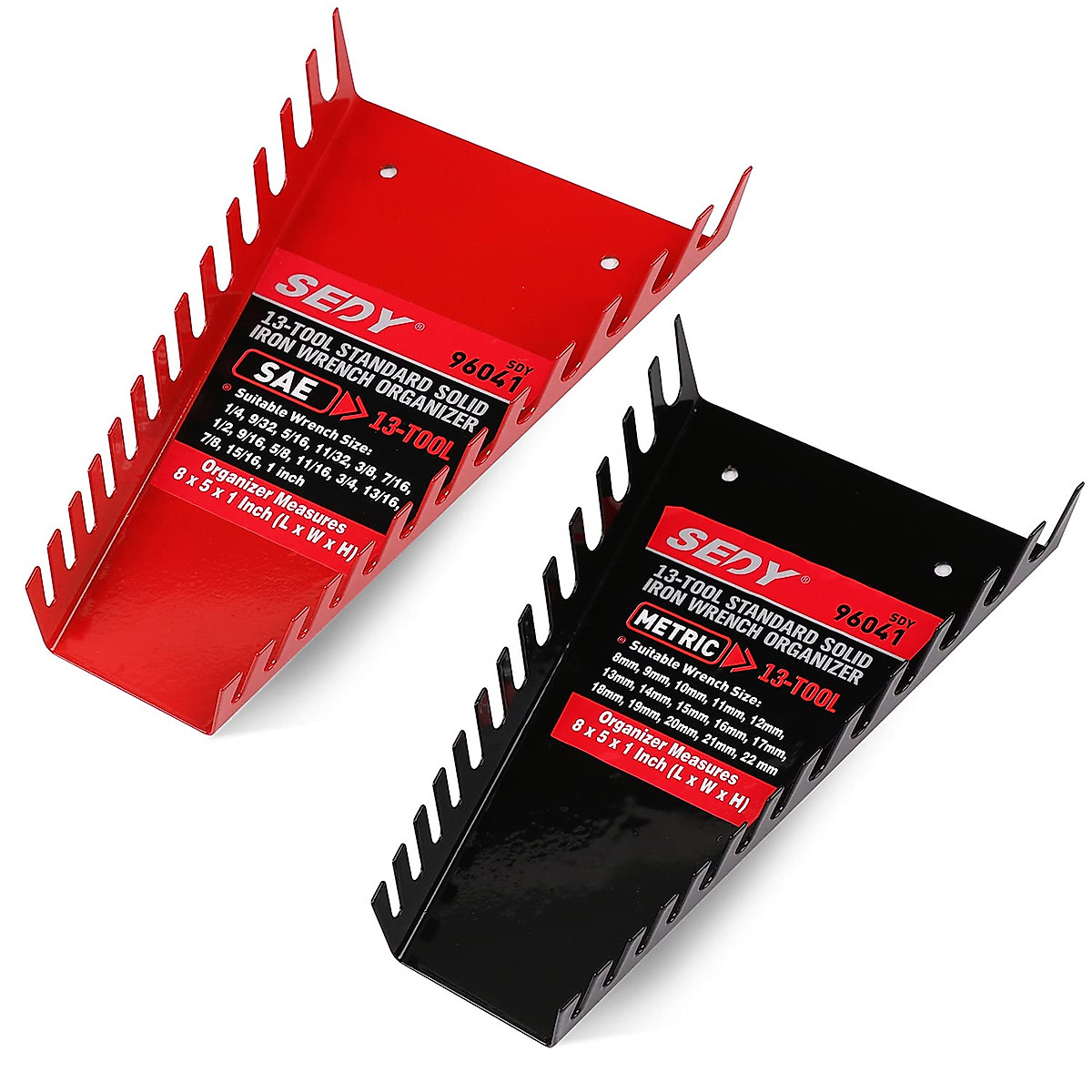 Premium 26-Wrench Organizer Set, Wrench Holder Set, Wall Mounted Wrench Storage Trays, Wrench Organizer for Tool Box Drawer Chest, Wrench Rack, Pegboard Wrench Organizer Holder Trays