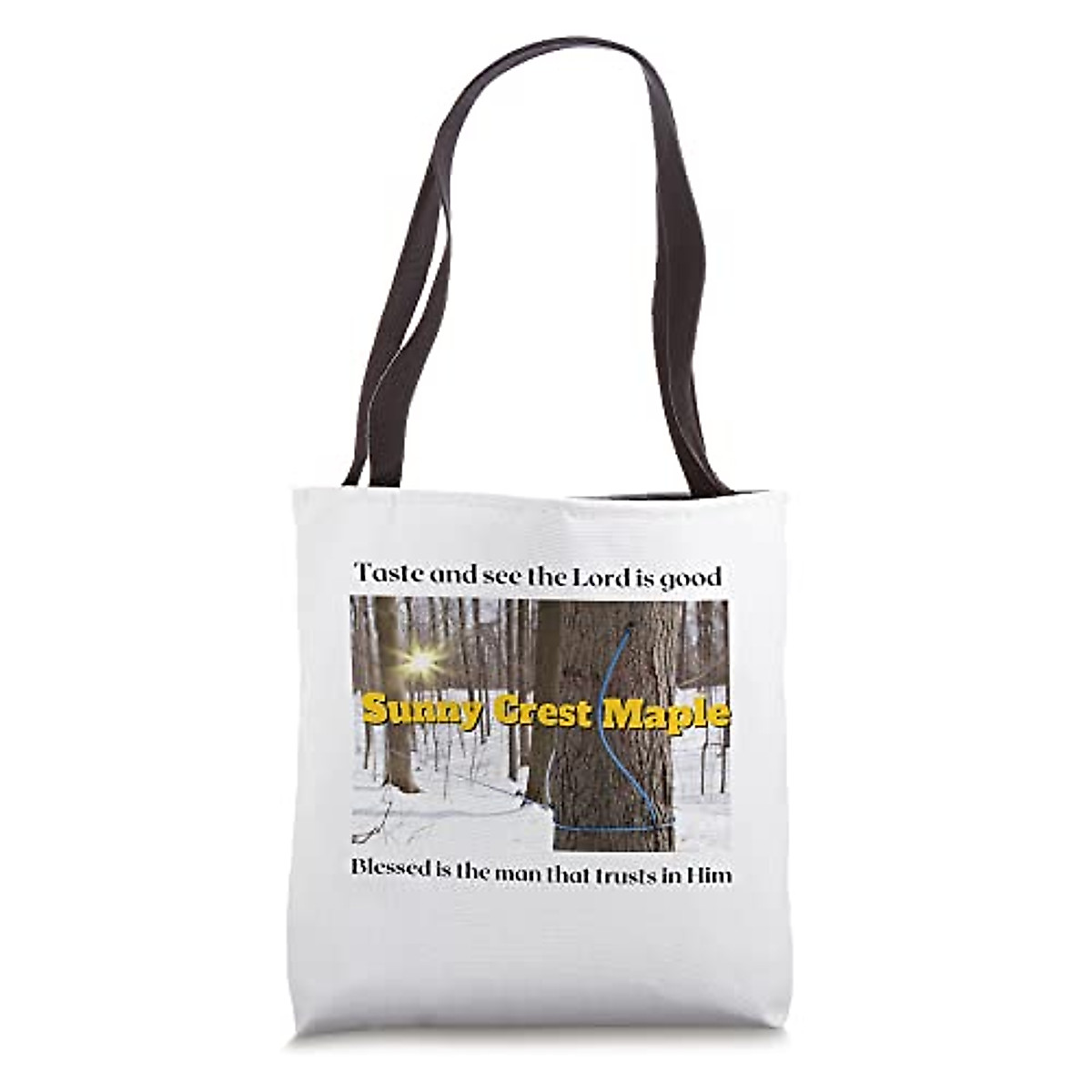 Sunny Crest Maple Tote Bag