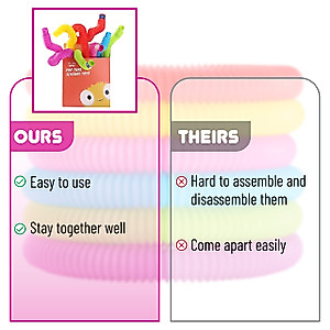 Mr. Pen- Pop Tubes Sensory Toys, 6 Pack, Large, Pop Tubes, Pop Tube, Pop Tubes Fidget Toys, Fidget Tube, Sensory Tubes for Toddlers, Tubes for Kids, Sensory Fidget Tubes, Sensory Tube