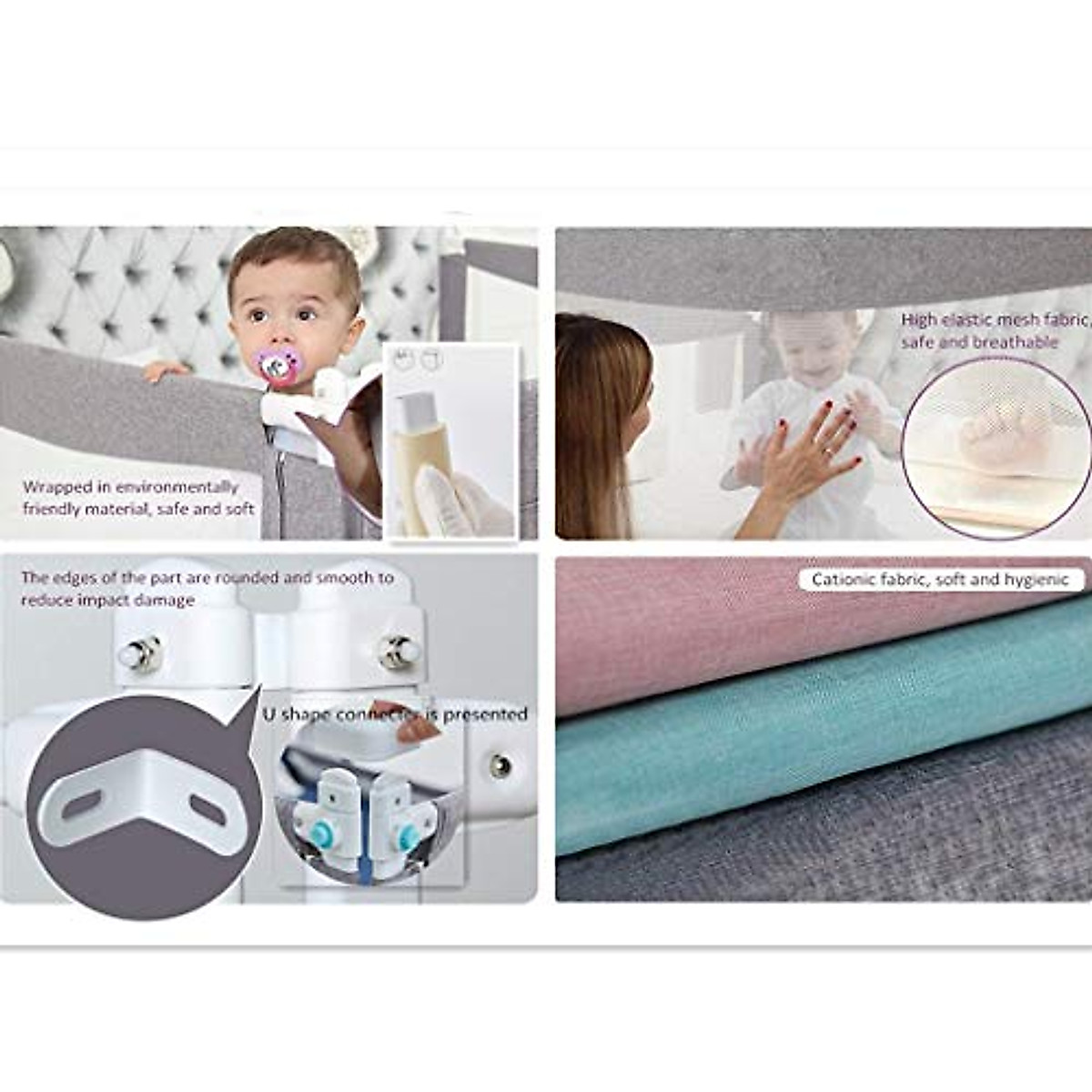 Lsbod Bed Rail for Toddlers,Baby Bed Rail Guard for Kids,Safety Side Bedrail for Twin,Double,Full,Queen,King Size Bed(1side 79" Lx27 H)