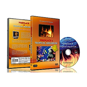 DVD Ambiance - Cheminée et Aquarium Tropical, 2 heures de vidéo d'atmosphère HD en boucles de 25 minutes