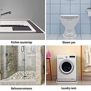 39 Inches Shower Water Guard Shower Dam Shower Splash Guard Threshold Seal Strip Self-Adhesive Kitchen Water Blocking Strip Water Dam Water Barrier for Kitchen Sink, Bathroom, Shower