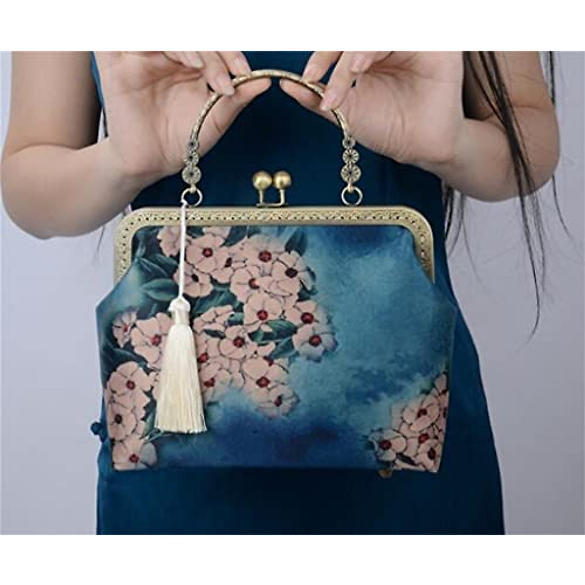 DANN Women's Vintage Shoulder Bag Women's Wedding Purse Flower Handbag Cross Bag
