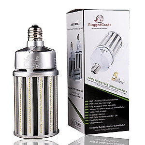 120 Watt LED Corn Bulb - Aries III Series - 16,400 Lumens - 5000K - E39 Large Mogul Base - Built-in 6KV Surge - Dimmable - DLC 5.1