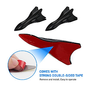 Dewkou 10 Pack Diffuser, Shark Fin Spoiler Diffuser, EVO Style Shark Fin Antenna, Rear Roof Spoiler, Car Roof Modification, Antenna Fashion Decoration (Black)