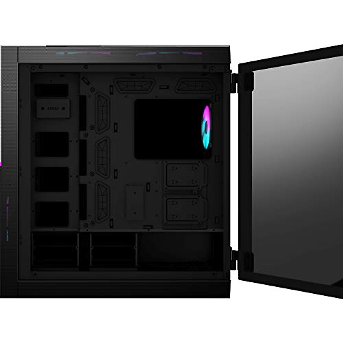 MSI MPG SEKIRA 500X Full Tower Gaming Computer Case (Black, 3X 200mm ARGB + 1x 200mm + 1x120mm ARGB Fans, 8 Channel ARGB Hub, USB Type-C, Tempered Glass, MSI Center, E-ATX, ATX, mATX, Mini-ITX)