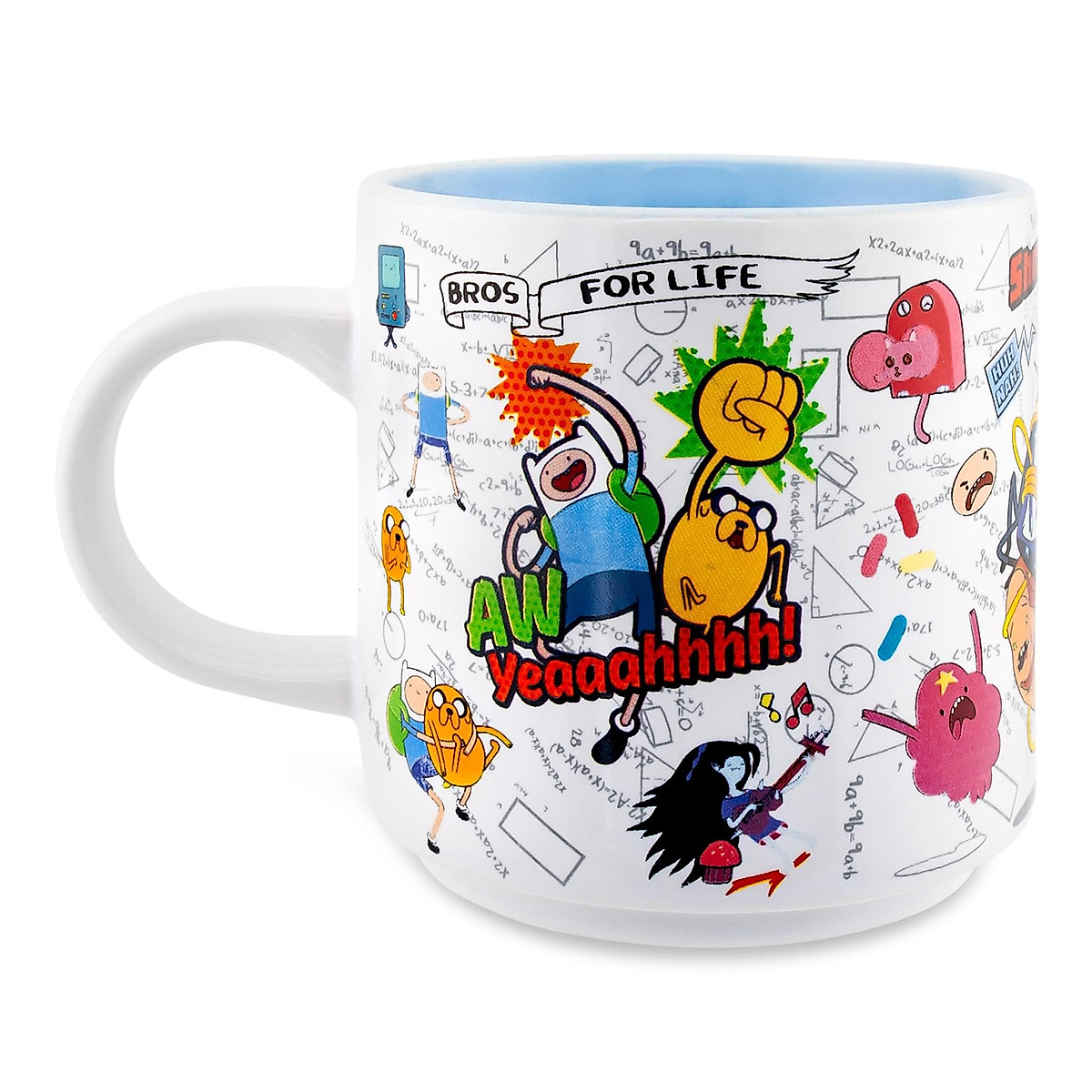 Adventure Time Characters Single Stackable Ceramic Mug | Coffee Cup For Tea, Espresso, Cocoa | Holds 13 Ounces