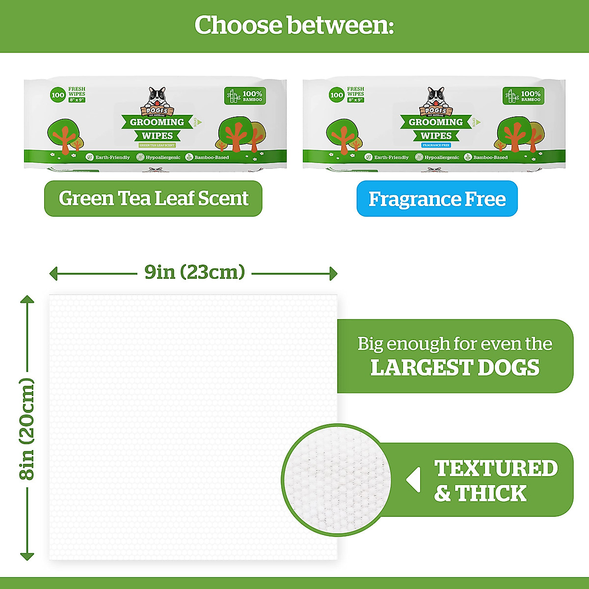 Pogi's Ultimate Dog Wipes Home & Travel Bundle - 400-Count Grooming Wipes for Home and 240-Count Packs for Travel