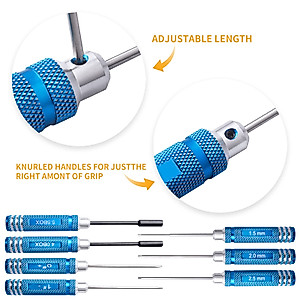 RC Tool Kit & Screw Kit Hardware Set (Flat, Phillips, Hex), Pliers, Wrench, Repair Tools for Quadcopter Drone Airplane Accessories Compatible with Traxxas Arrma Axial Redcat Losi Models