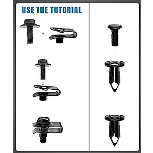 Zlirfy 35PCS Engine Under Cover Splash Shield Guard Body Bolts Screws,Bumper Fender Liner Push Retainer Fastener Rivet Clips,Bumper Clips Extruded U-Nuts Kit,Replacement for G35 G37 FX35 FX45
