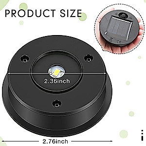 TOODOO 6 Pieces Solar Lights Replacement Top 7 Lumens Solar Lantern Parts LED Solar Panel Lantern Lid Lights for Outdoor Hanging Solar Lanterns Garden Patio Decor