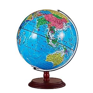 Globes World Sphere map Globe with LED Lights Desktop Decoration Blue Earth,Model 12 Inches