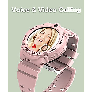 PTHTECHUS Kids Smart Watch with SIM Card, 4G GPS Tracker Watch for Kids, Combines Phone Video Voice and Wi-Fi Call, Wrist Watch Suitable for 8-16 Boys Girls Birthday Gifts