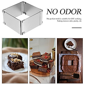 Cabilock Tiramisu Baking Mould for Mouss Ring Stainless Steel Cake Ring Pastry Ring Cirle Mold for Baking Cutting Cake Biscuit (Silver 6 Inch)