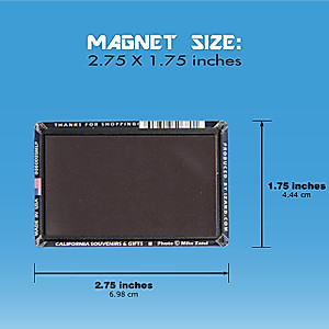 Set of 12 California Fridge Magnet - Los Angeles-Hollywood-Santa Monica-Travel Souvenir-2.75 x 1.75 inch-Pack of 12