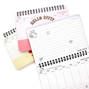 Sanrio Hello Kitty PP Cover Weekly Scheduler/Memo Pad/Planner 1pc (Yellow)