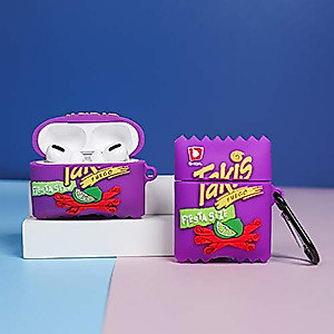 Oqplog for Airpod Pro 2019/Pro 2 Gen 2022 Case - Taki Biscuit, Food Cute 3D Cartoon Funny Kawaii for Airpods Pro Soft Silicone Cover Fashion Cool Fun Air Pods Pro Cases for Girls Women Boys Girly Teen