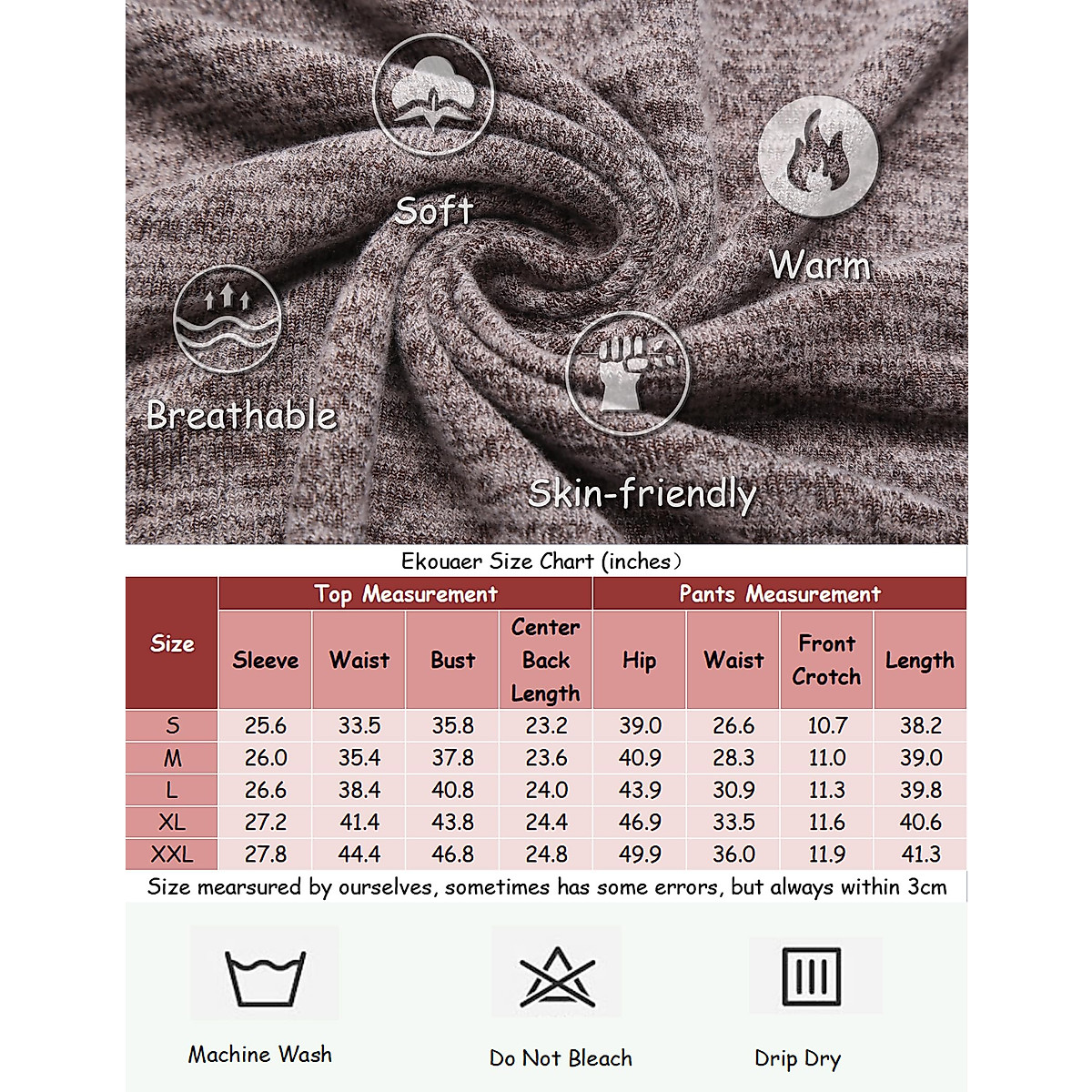 Ekouaer Womens Pajamas Set Long Sleeve Loungewear Soft Lounge Set Joggers with Pockets,Medium,Dark Grey