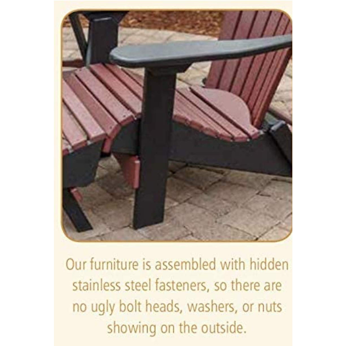 Poly Lumber Roll Back Design Porch Swing Everlasting PolyTuf HDPE- Amish Crafted - Made in USA - Solid Color (4FT, Green)