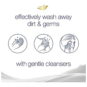 Dove Beauty Bar More Moisturizing Than Bar Soap for Softer Skin, Fragrance-Free, Hypoallergenic Beauty Bar Sensitive Skin With Gentle Cleanser 3.75 oz, 14 Bars