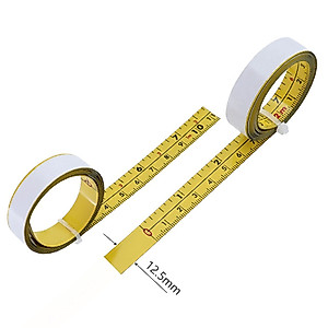 heyous Metal Measuring Tape Self-Adhesive T-Track Scale Woodworking Measuring Tools 3 Meter Long 13mm Wide (Left-Right Reading)